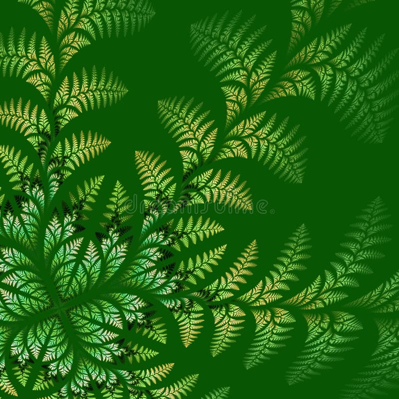 Fabulous Asymmetrical Pattern of the Leaves on Green Background. Stock ...