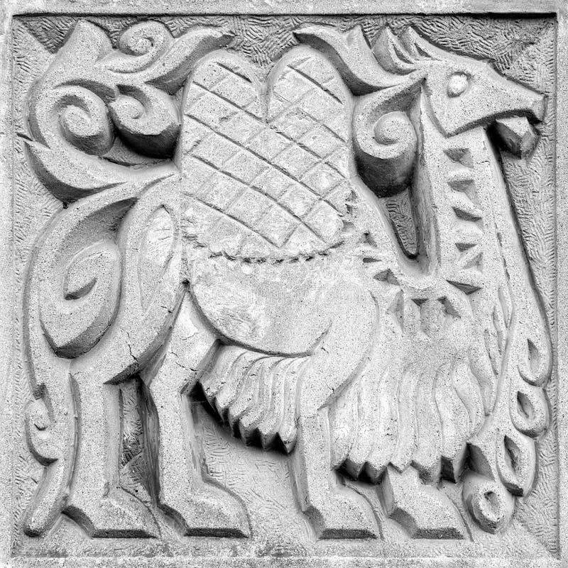 Fabulous camel, bas-relief stock image. Image of fairytale - 82073677