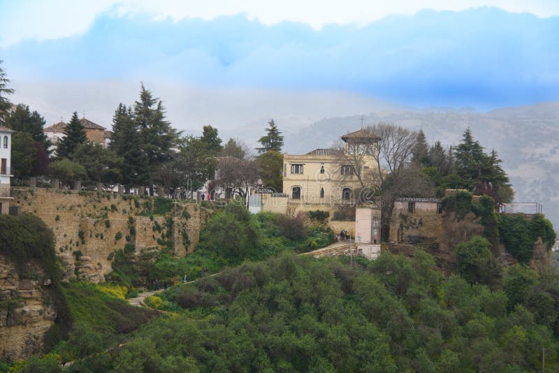 The Fabulous Cliffs of the Old Town of Ronda Stock Photo - Image of ...