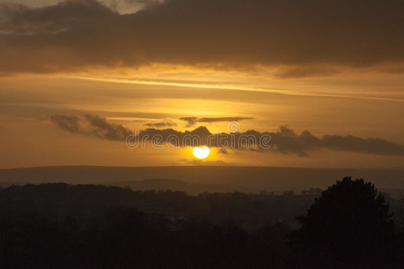 Beautiful Sunset in the British Springtime. Stock Image - Image of ...