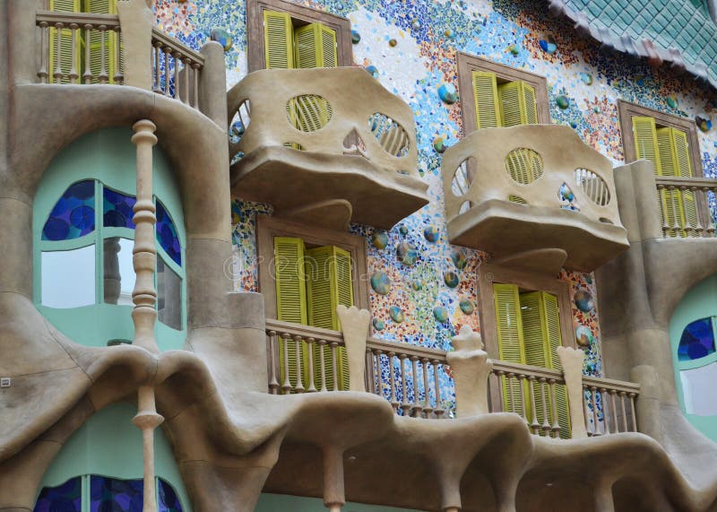 Fabulous Facade of the House.Unusual and Interesting Design Stock Photo ...