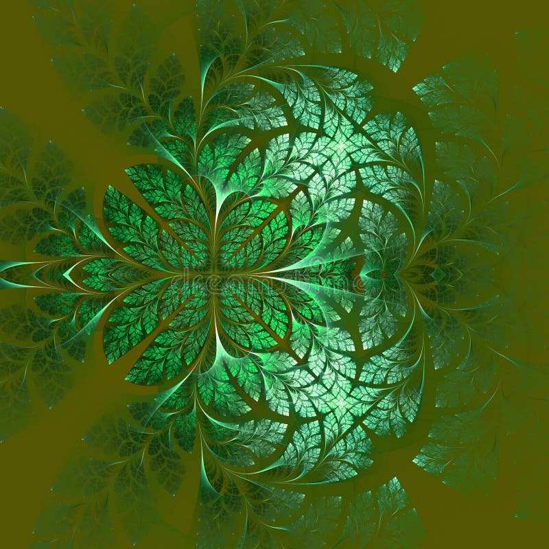 Fabulous Fractal Pattern. Collection - Tree Foliage Stock Illustration ...