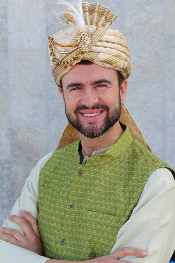 Fabulous Indian Man with Awesome Turban Stock Image - Image of ...