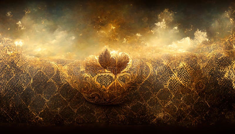 Fabulous Magic Solemn Golden Background Stock Illustration ...