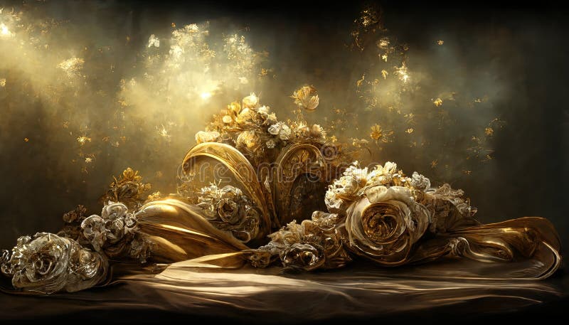 Fabulous Magic Solemn Golden Background Stock Illustration ...