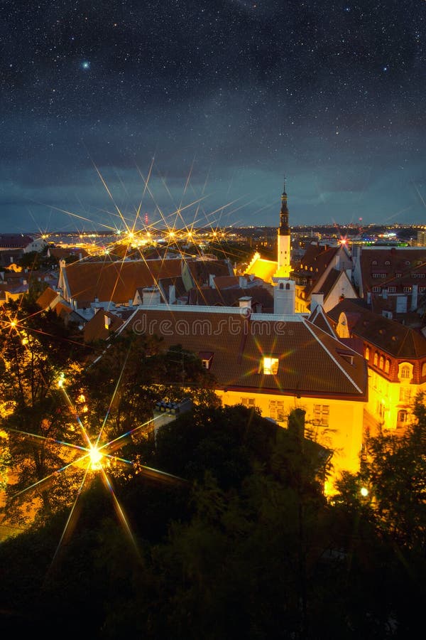 Fabulous Medieval City at Night. Stock Photo - Image of cultural ...