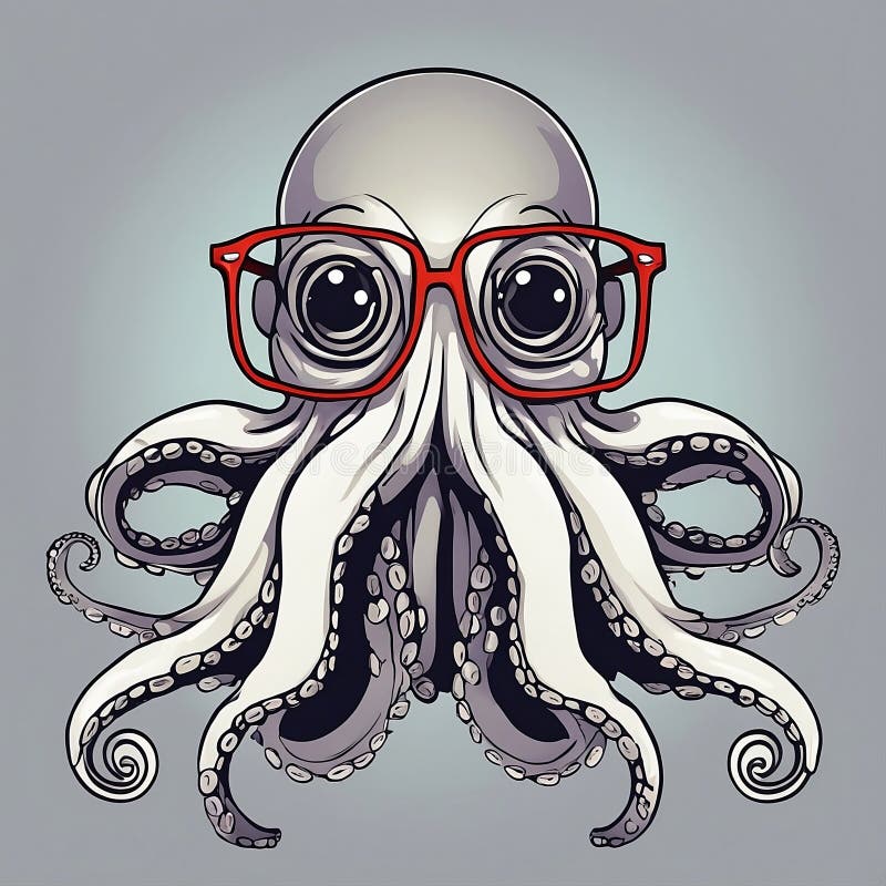 A Fabulous Octopus Created Using a Neural Network.Illustration of an ...