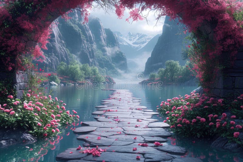 A Fabulous Road To the Lost World. Illustration Stock Illustration ...