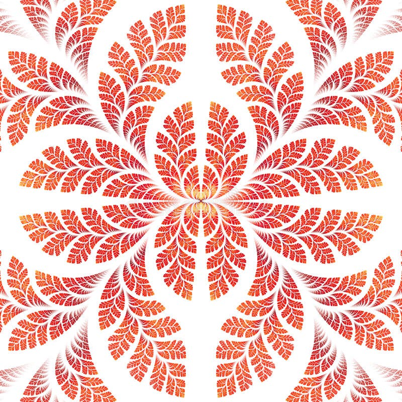 Fabulous Symmetric Pattern of the Leaves in Orange. Computer Gen Stock ...