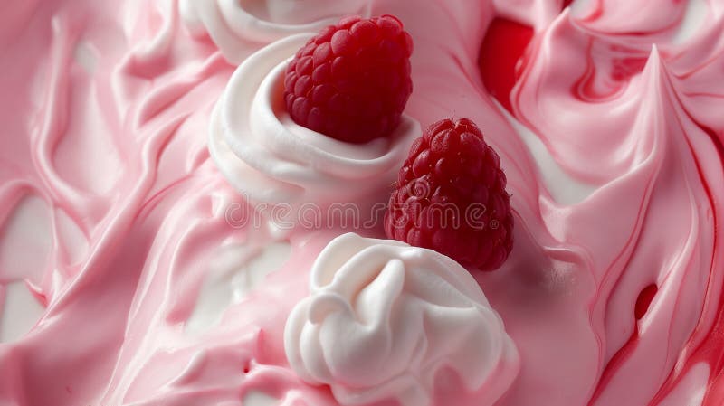 Fabulous Yogurt with Raspberry, Raspberry and Cream Stock Photo - Image ...