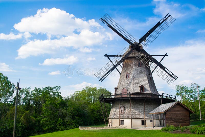 Fabyan Windmill stock photo. Image of windmill, originally - 89282688