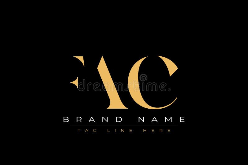 FAC Abstract Letter Logo Design Stock Vector - Illustration of symbol ...
