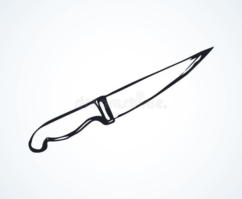 Faca Desenho do vetor ilustração do vetor. Ilustração de carniceiro ...