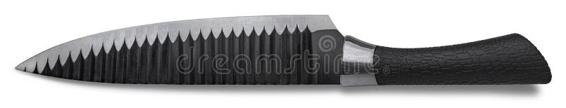 Faca Preta Profissional Especial Isolada Em Branco Foto de Stock ...