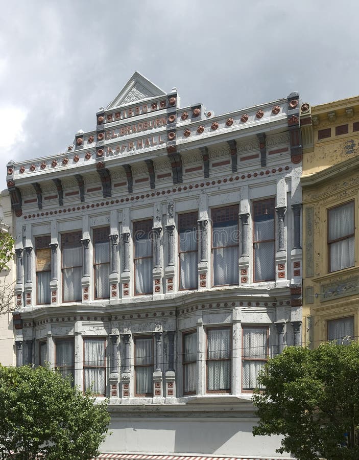 Facade Of 1890 CL Building In Bradburn Stock Photo - Image of heritage ...