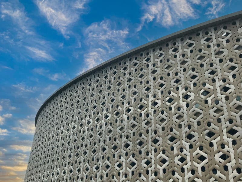 The Facade of the Aceh Tsunami Museum with a Unique Geometric Pattern ...