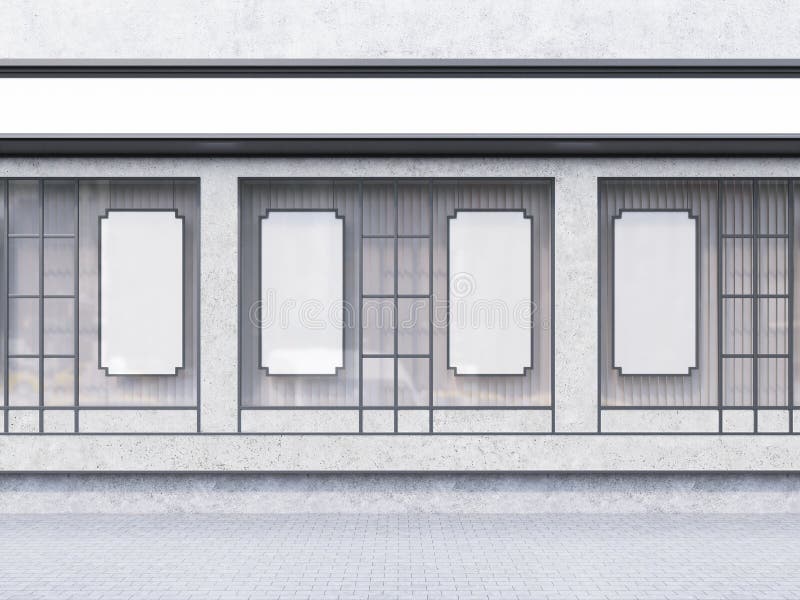 Facade advertising stock illustration. Illustration of attention - 67338993