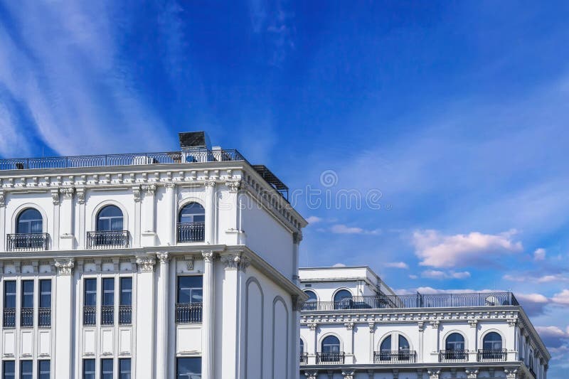 The Facade of an Ancient Classical Building Stock Photo - Image of ...