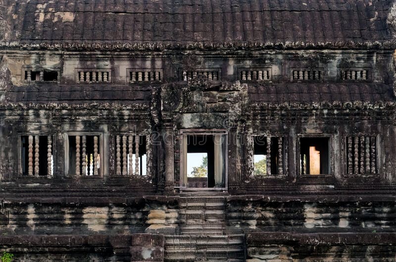 The Facade of an Ancient Stone Khmer Structure, the Ancient ...