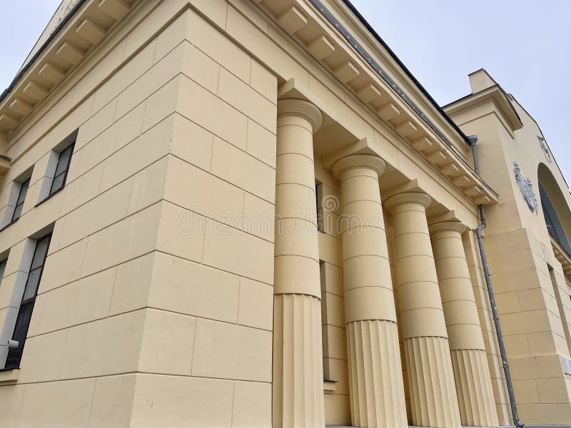 Facade of Architectural Building. Restored Historic Structure. Stock ...