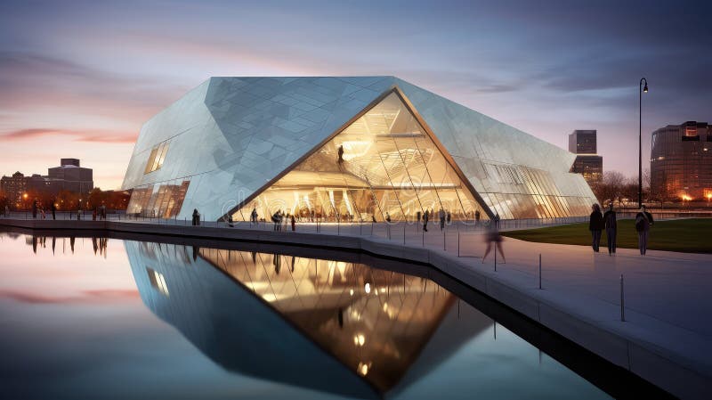 Facade Architecture Museum Building Stock Illustration - Illustration ...