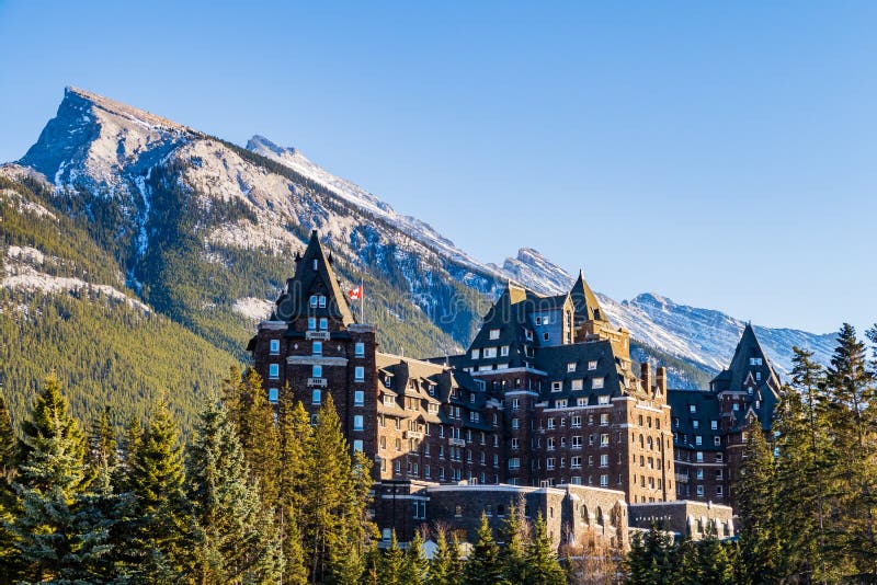 The Castle of Banff - Fairmont Spring Hotel Editorial Image - Image of ...