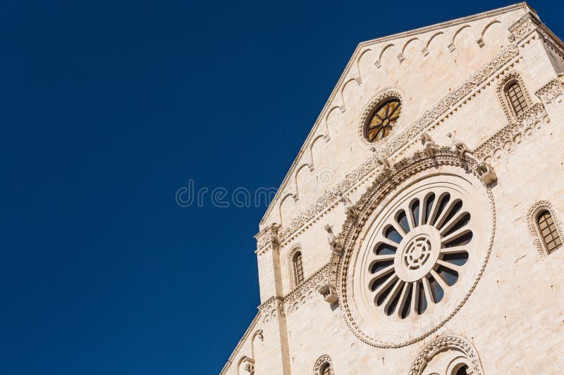 Facade of Bari Cathedral, Italy Stock Photo - Image of italy, europe ...