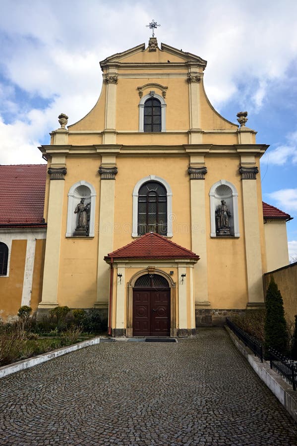 Facade of Baroque Monastic Church Stock Image - Image of attraction ...