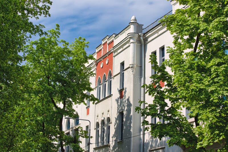 Facade of Beautiful Building, Urban Outdoor Background Stock Image ...