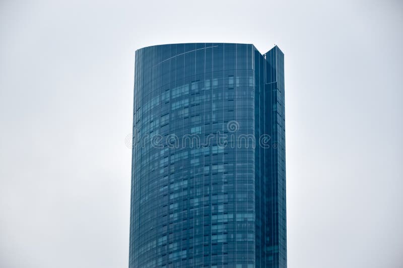 Facade of Blue Glass Skyscraper in Toronto Stock Image - Image of glass ...