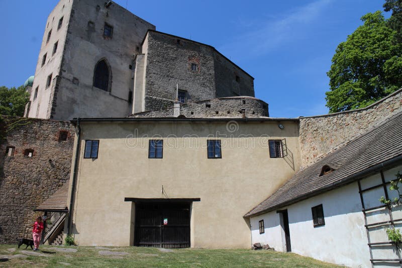 Facade of Buchlov castle editorial image. Image of garden - 119298120