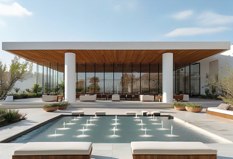 Facade of a Building in Andalusian Design, Rectangular Shape, Long ...