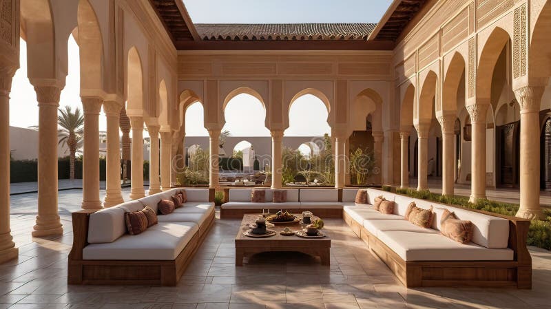 Facade of a Building in Andalusian Design, Rectangular Shape, Long ...