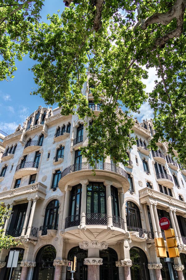 Facade Building Architecture in City of Barcelona Stock Image - Image ...
