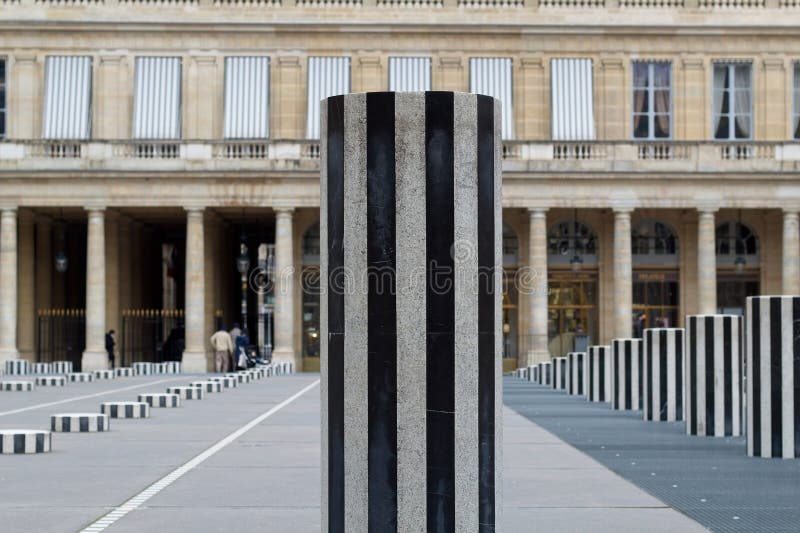Facade of a Building with Columns Stock Image - Image of columns ...