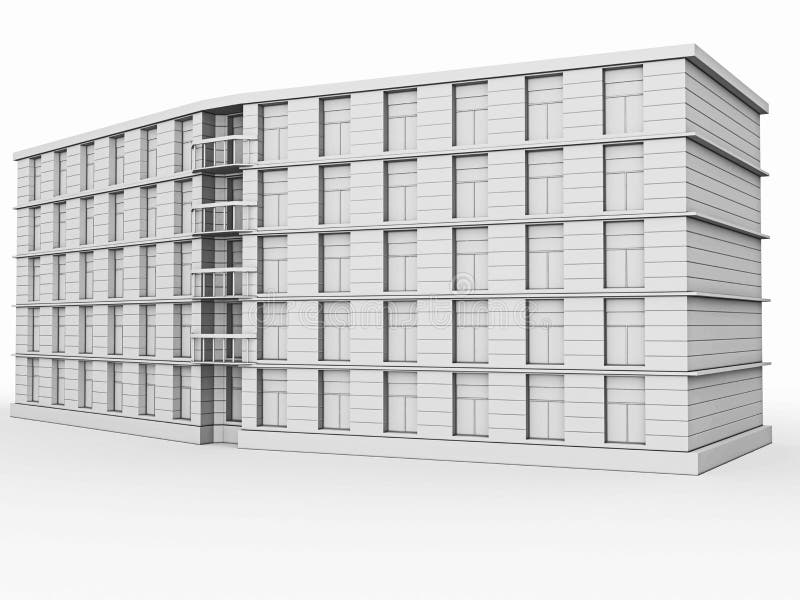 The Facade of the Building of Gray #3 Stock Illustration - Illustration ...