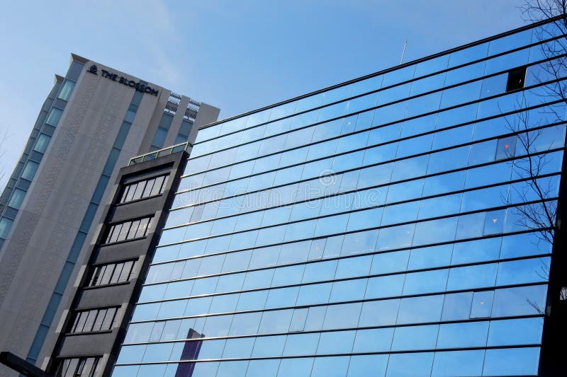 Facade of a Building High Angle View Stock Image - Image of windows ...