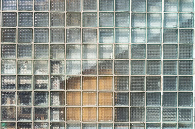 Facade of the Building Made of Glass Blocks Stock Image - Image of ...