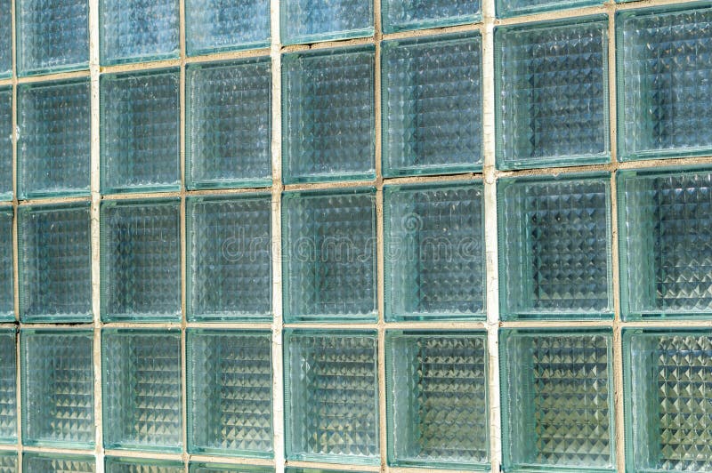 Facade of the Building Made of Glass Blocks Stock Photo - Image of ...