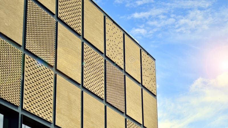 Facade of Building with Modern Elements Stock Image - Image of ...