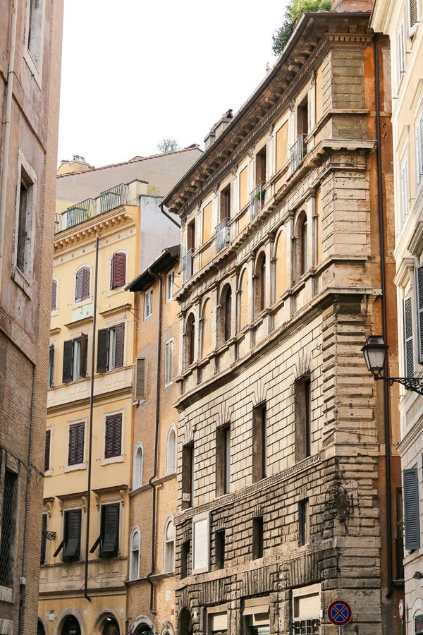 Facade of a Building in Rome, Italy Stock Image - Image of city, italy ...