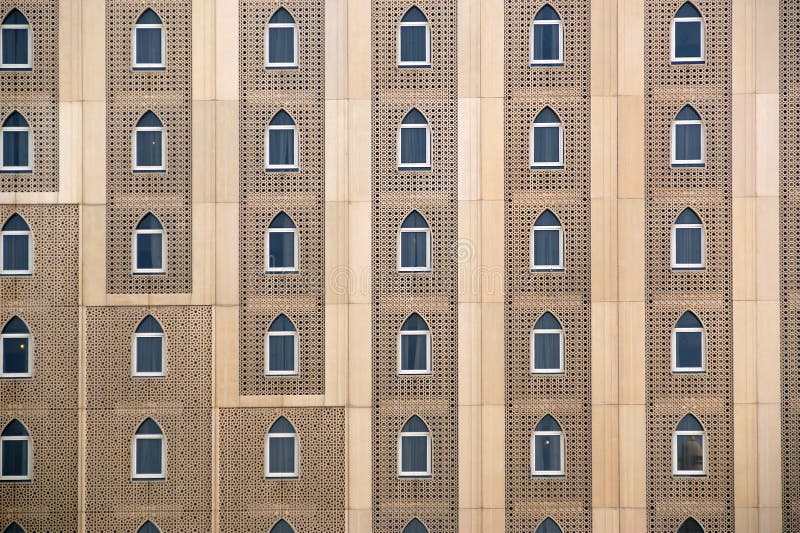 Facade of a Building in a Traditional Arabic Style Stock Image - Image ...