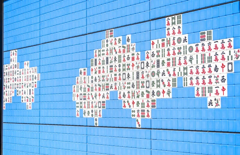 Mahjong wall stock photo. Image of ceramic, structure - 131155602