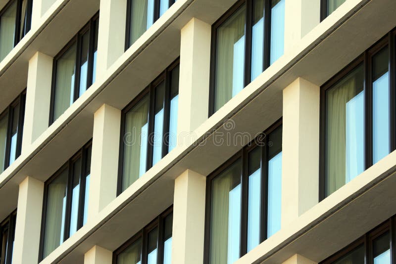 Facade of the Building with Windows Stock Image - Image of shape ...