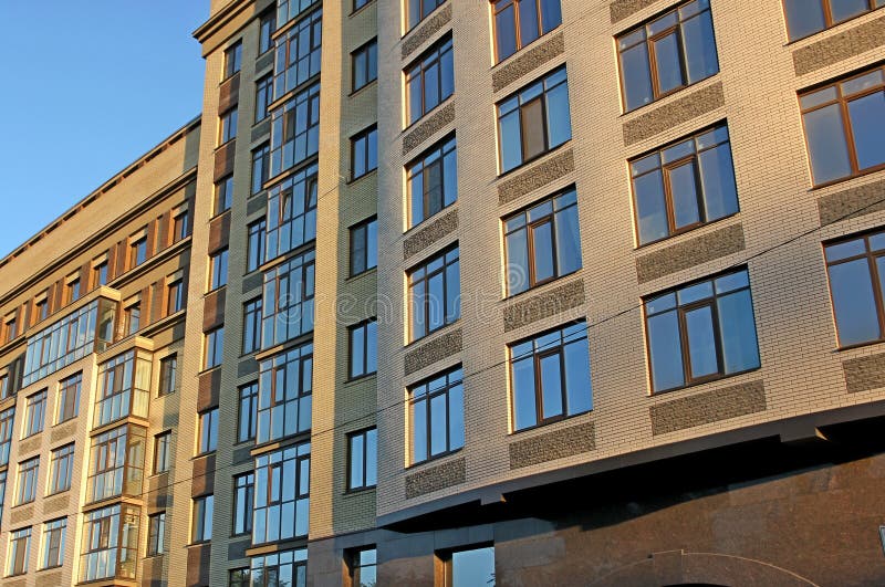 Windows of New Construction Stock Photo - Image of evening, windows ...