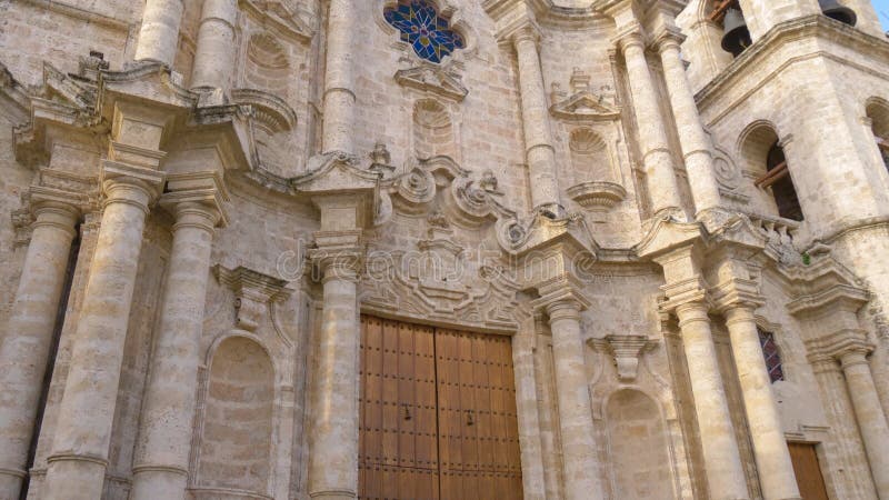 Facade of the Cathedral of Havana, Cuba. Bottom Up View Stock Footage ... Facade of the Cathedral of Havana, Cuba. Bottom Up View Stock Footage ...