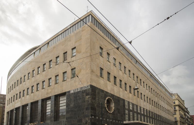 View of the Post Office in Naples, Taly Stock Image - Image of square ...