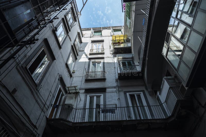 Facade of a Classic Building in Naples, Italy Stock Photo - Image of ...