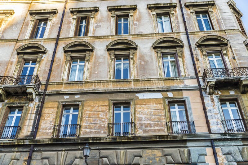 Facade of a Classical Building in Rome, Italy Stock Photo - Image of ...