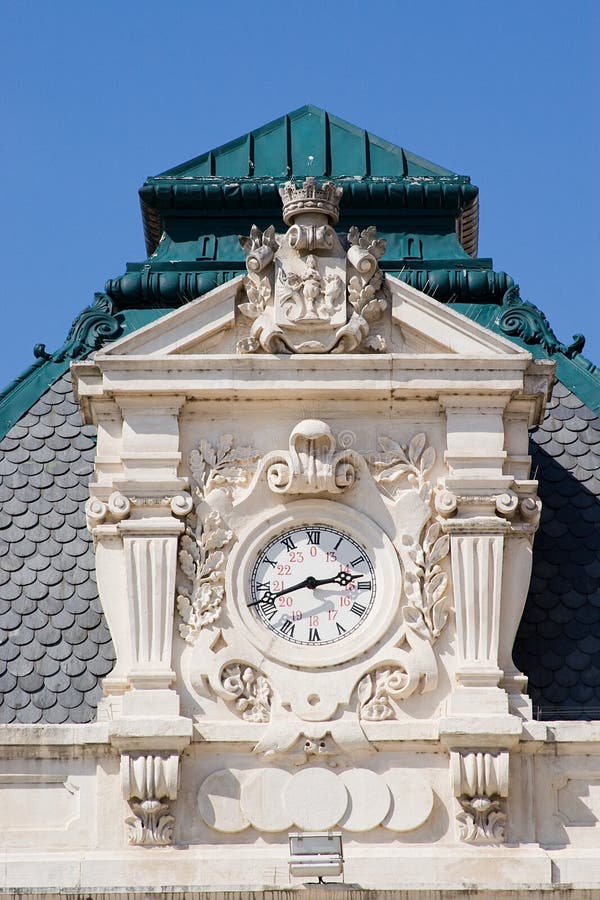 Facade clock stock image. Image of exterior, tourism - 11156223